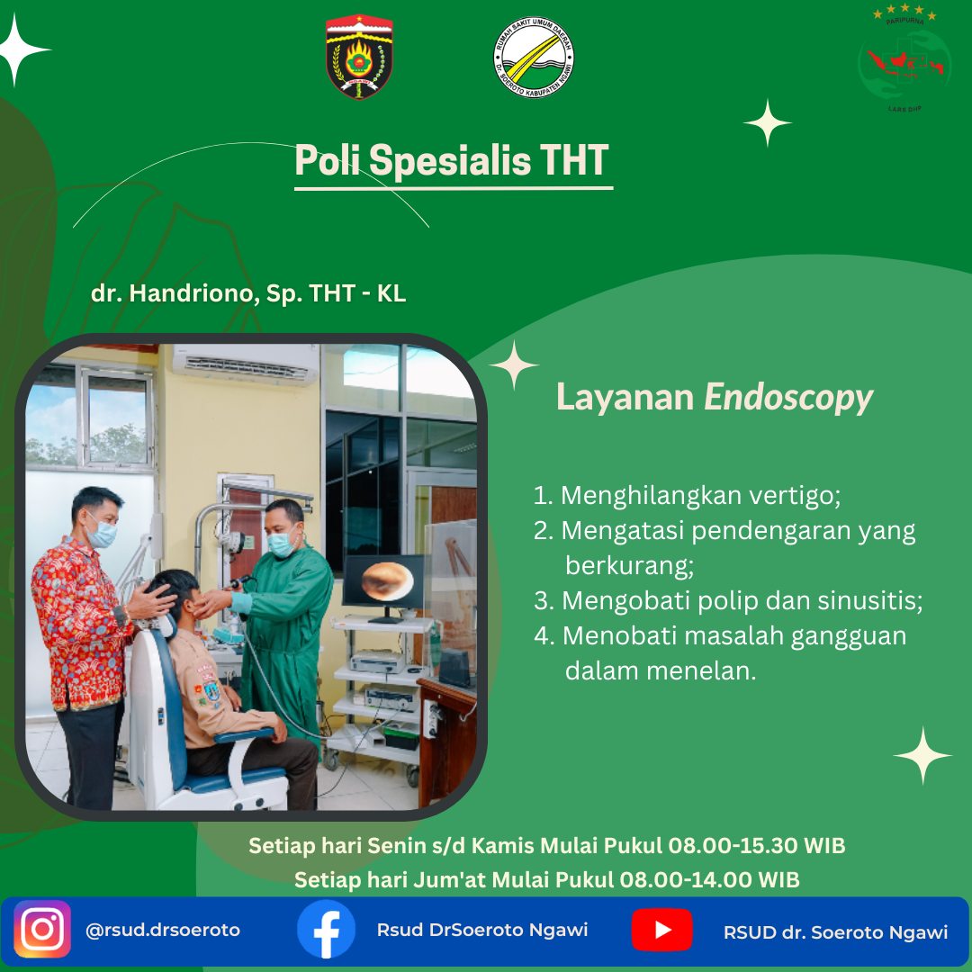 Layanan-Layanan Unggulan Di Poli Spesialis THT – RSUD Dr. Soeroto Kabupaten Ngawi