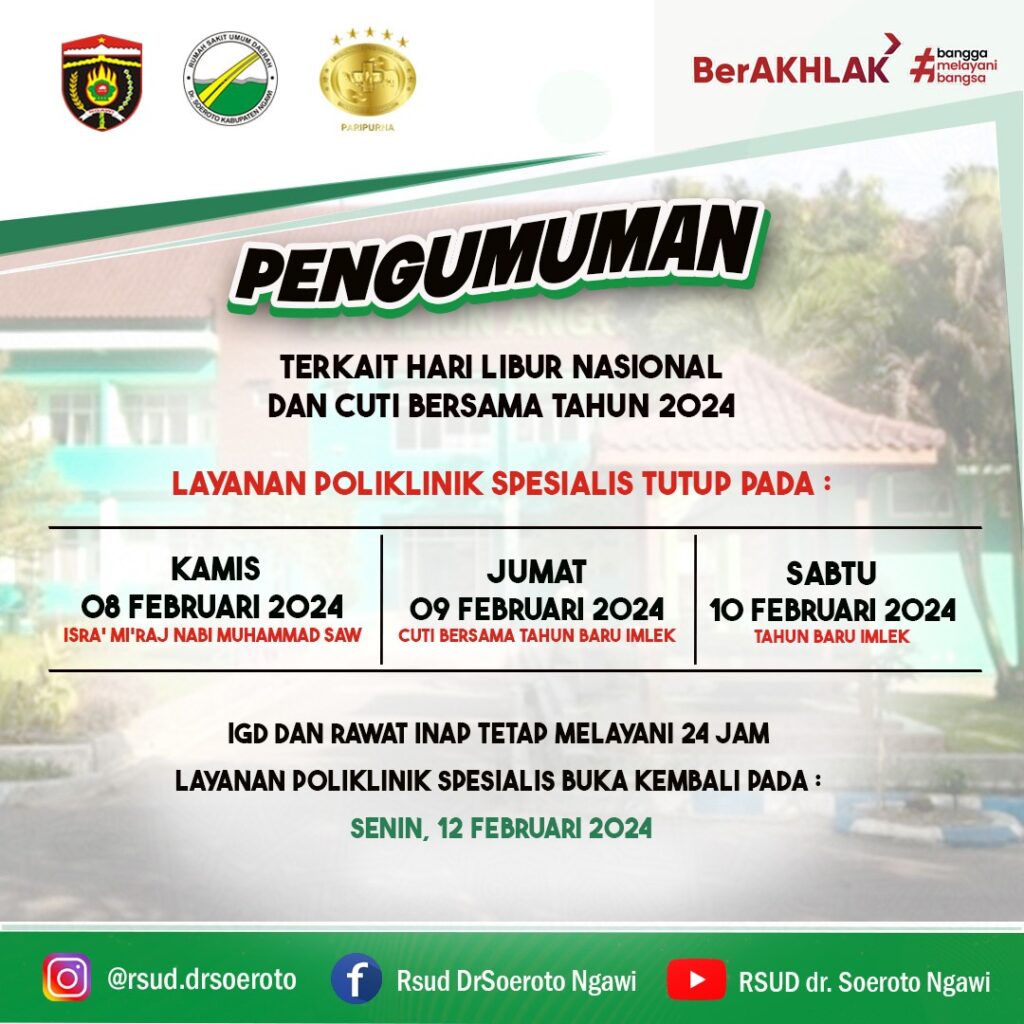 Pengumuman Terkait Hari Libur Nasional Dan Cuti Bersama Tahun Baru ...